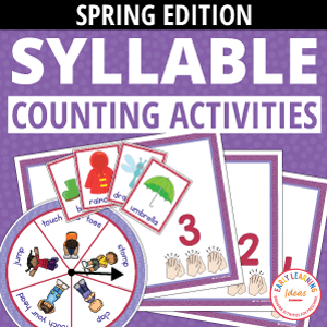 Counting Syllables Activities Phonological Awareness Activities Spring ...