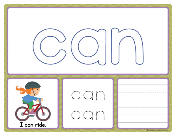 Pre-Primer Sight Word Activity Mats – Early Learning Ideas