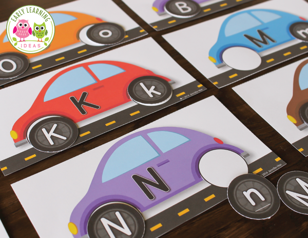 Car Alphabet Matching Activity – Early Learning Ideas