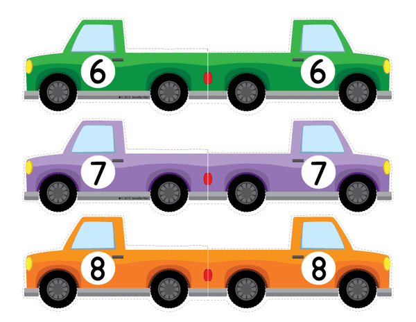 Transportation Counting and Number Activities – Early Learning Ideas