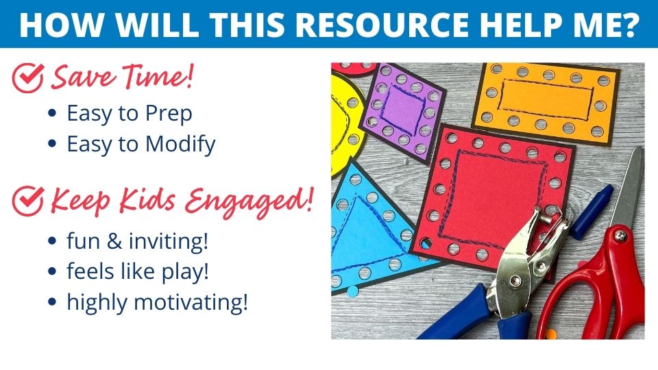 Shape Cutting, Hole Punching, and Tracing Activity – Early Learning Ideas