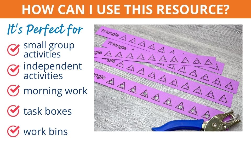 Shape Hole Punch Strips – Early Learning Ideas