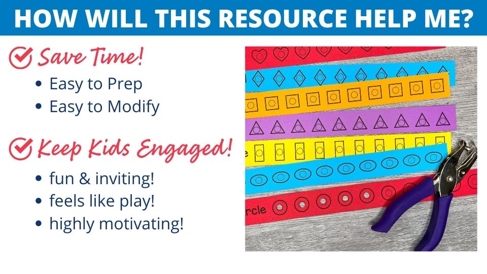Shape Hole Punch Strips – Early Learning Ideas