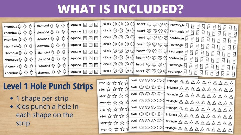 Shape Hole Punch Strips – Early Learning Ideas