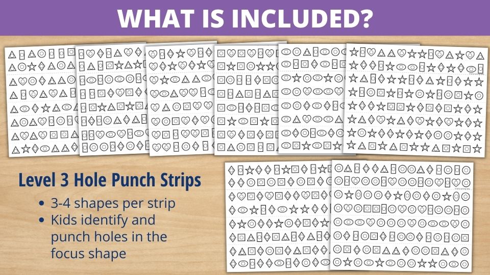 Shape Hole Punch Strips – Early Learning Ideas