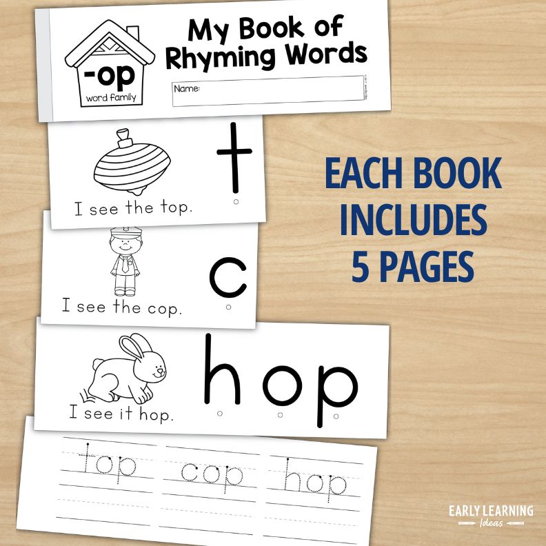 Rhyming Activities - CVC Rhyming Flip Books – Early Learning Ideas