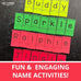 Editable Name Practice Puzzles - Celebration Banners – Early Learning Ideas