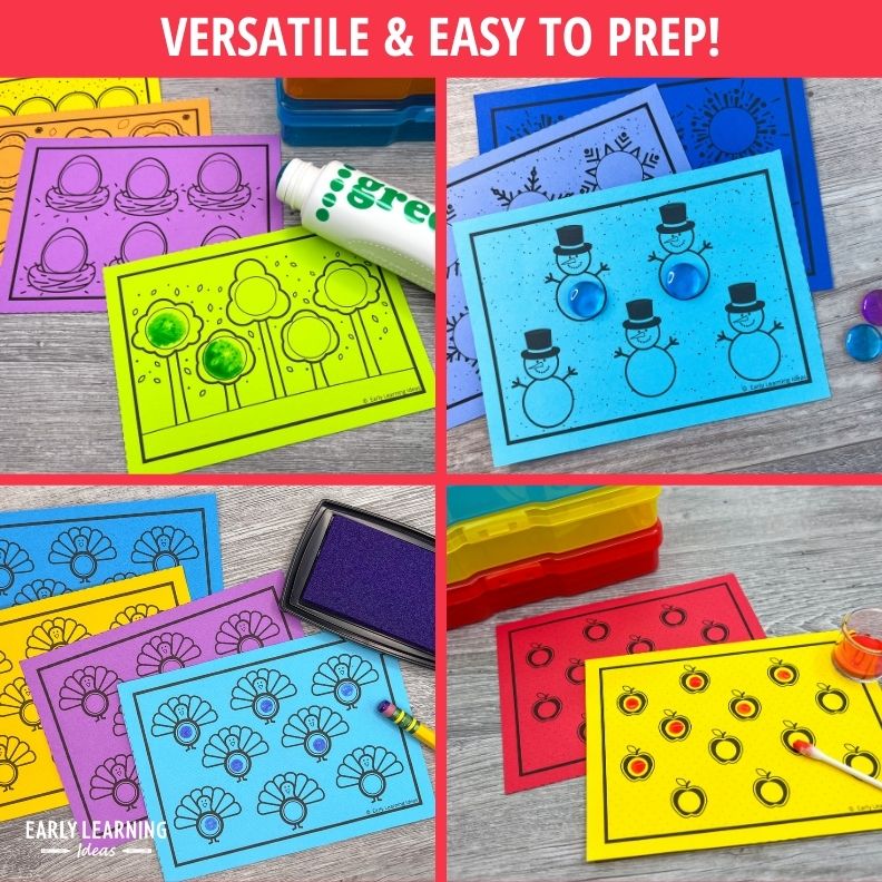 Dot Sticker Task Card Bundle – Early Learning Ideas