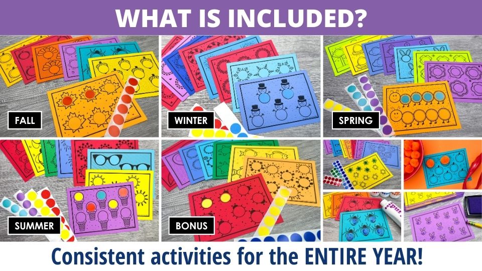Dot Sticker Task Card Bundle – Early Learning Ideas