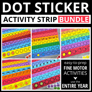 Dot Sticker Fine Motor Strips BUNDLE – Early Learning Ideas