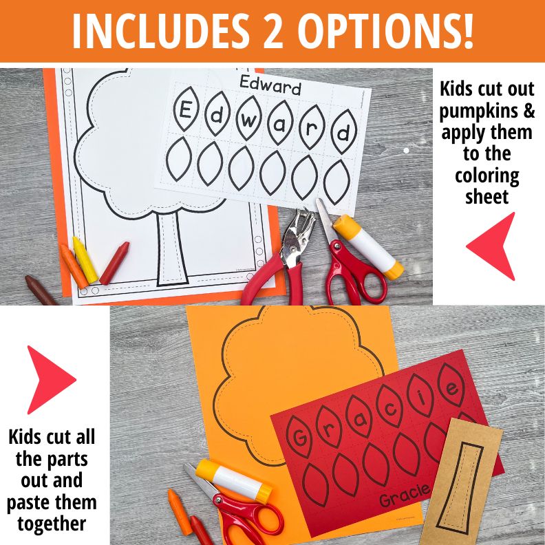 Name Craft - Fall – Early Learning Ideas