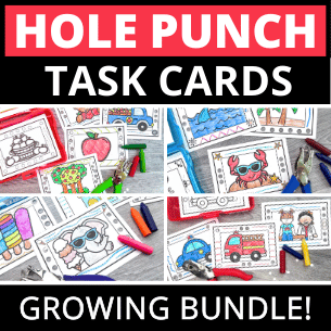 Hole Punch Task Cards - BUNDLE – Early Learning Ideas