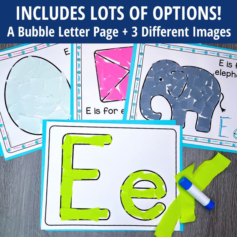 Letter E Craft Activity – Early Learning Ideas