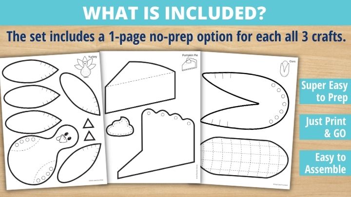 Thanksgiving Fine Motor Crafts – Early Learning Ideas