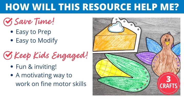 Thanksgiving Fine Motor Crafts – Early Learning Ideas