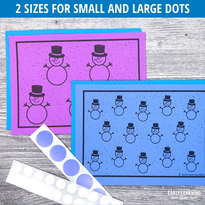 Winter Dot Sticker Fine Motor Task Cards – Early Learning Ideas