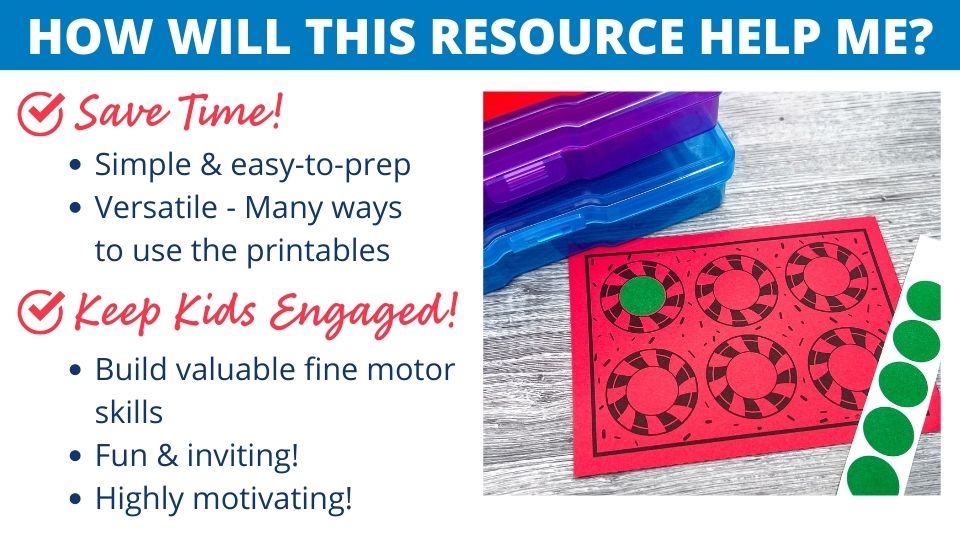 Winter Dot Sticker Fine Motor Task Cards – Early Learning Ideas