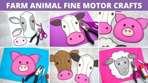 Animal Crafts & Fine Motor Activities Bundle – Early Learning Ideas