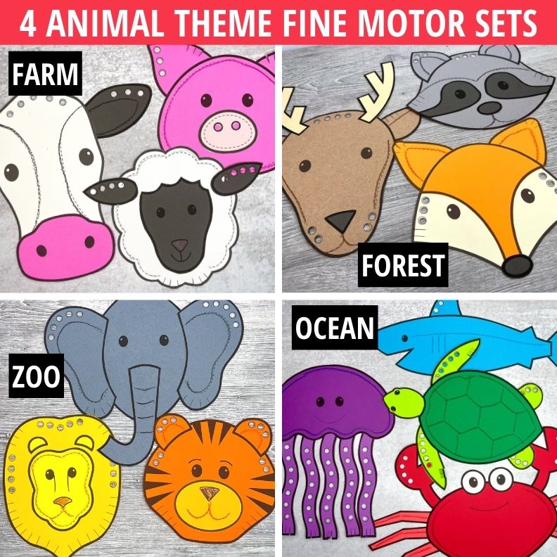 Animal Crafts & Fine Motor Activities Bundle – Early Learning Ideas