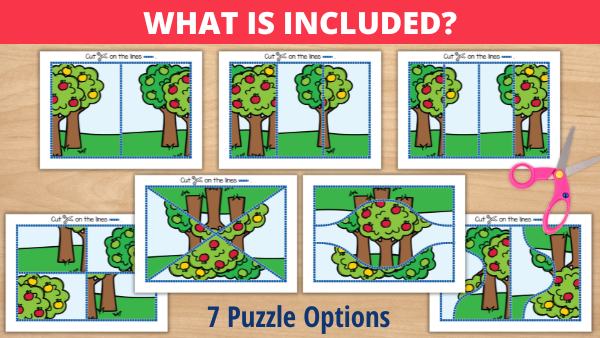 Cut and Paste Puzzles - Apples – Early Learning Ideas