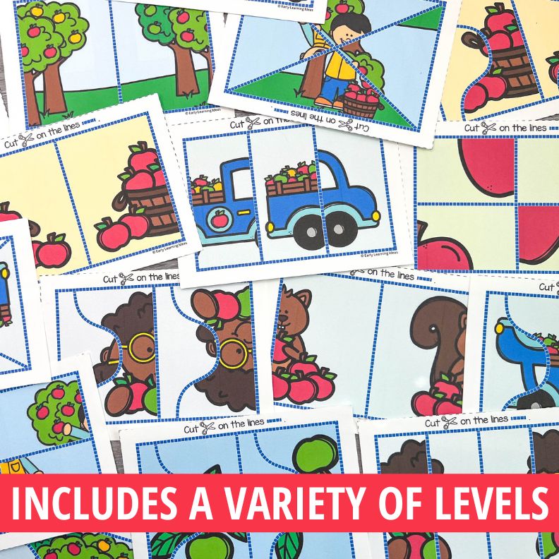 Cut and Paste Puzzles - Apples – Early Learning Ideas