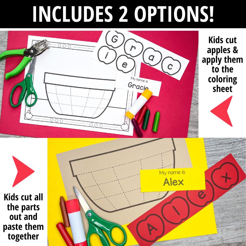 Name Craft - Apples – Early Learning Ideas
