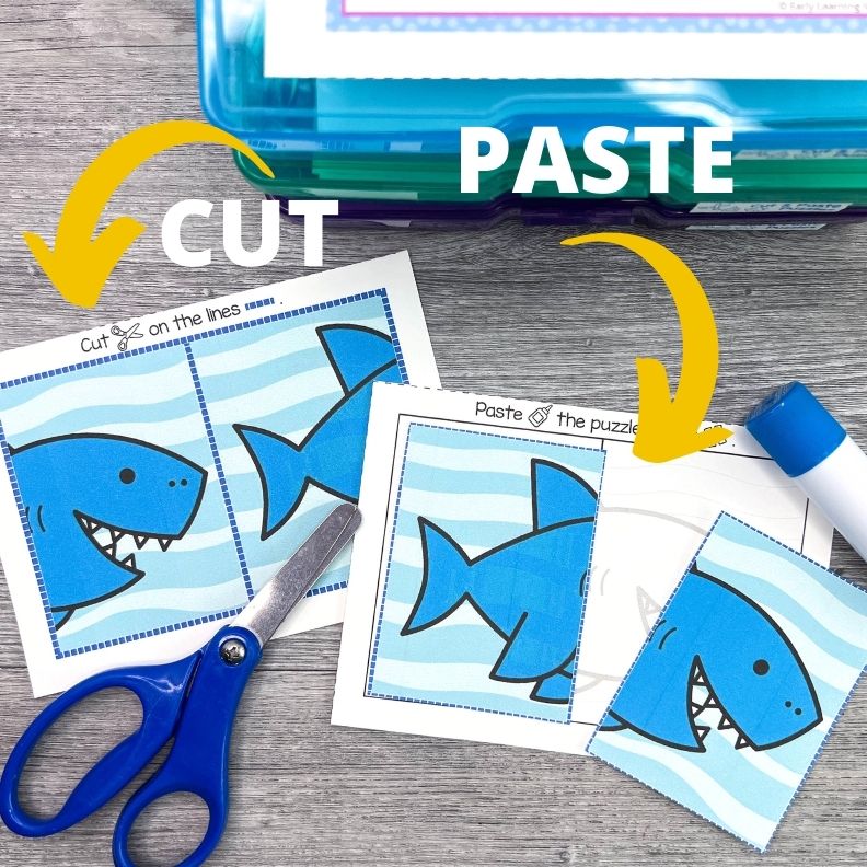 Cutting Practice Puzzles - Beach Theme – Early Learning Ideas