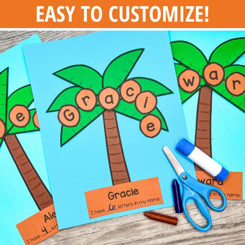 Name Craft - Coconut Tree – Early Learning Ideas