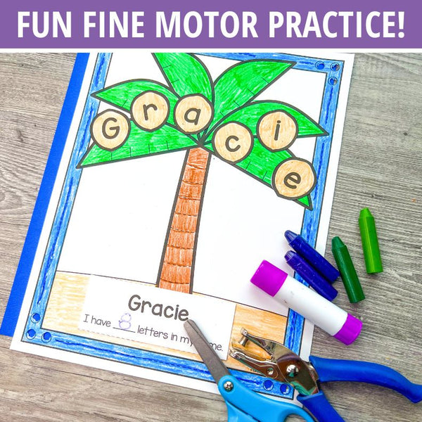 Name Craft - Coconut Tree – Early Learning Ideas