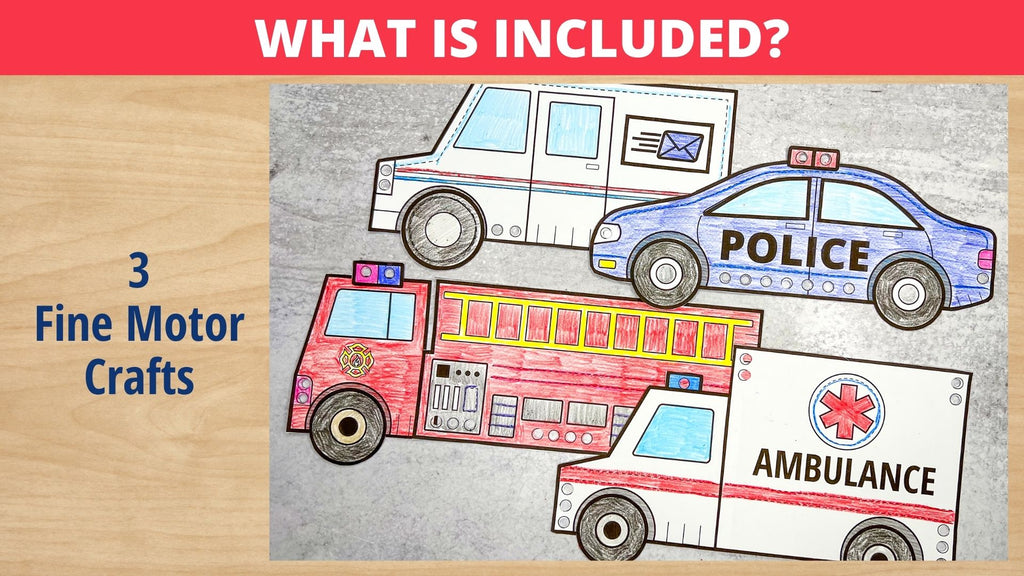 Community Helpers Crafts and Fine Motor Activities – Early Learning Ideas