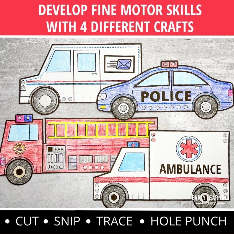 Community Helpers Crafts and Fine Motor Activities – Early Learning Ideas
