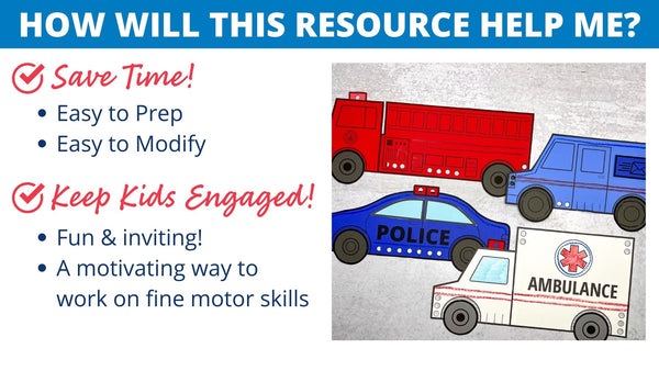 Community Helpers Crafts and Fine Motor Activities – Early Learning Ideas