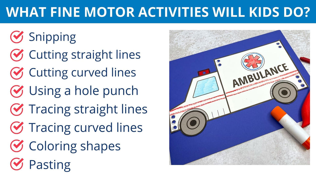 Community Helpers Crafts and Fine Motor Activities – Early Learning Ideas