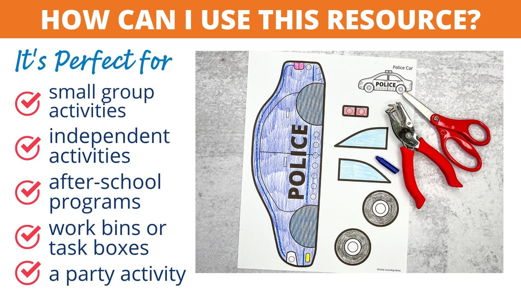 Community Helpers Crafts and Fine Motor Activities – Early Learning Ideas