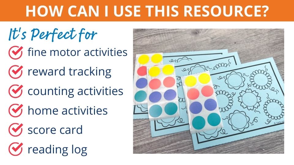 Dot Sticker Activity Task Cards – Early Learning Ideas