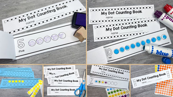 Dot Sticker Number Books – Early Learning Ideas