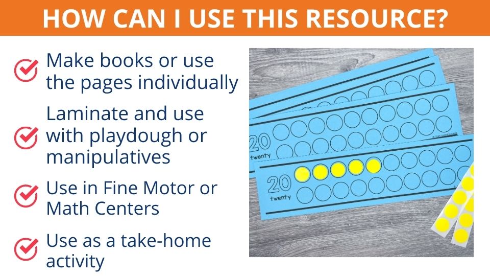 Dot Sticker Number Books – Early Learning Ideas