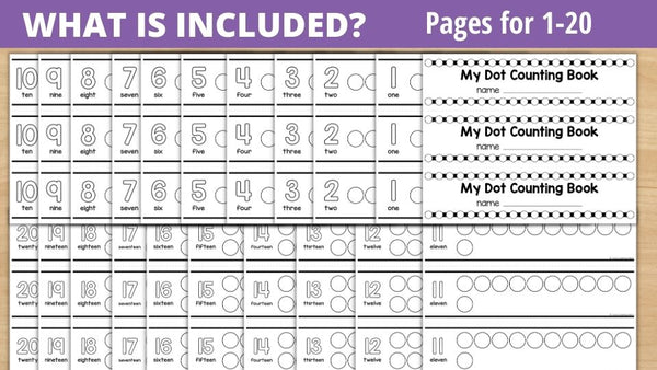 Dot Sticker Number Books – Early Learning Ideas