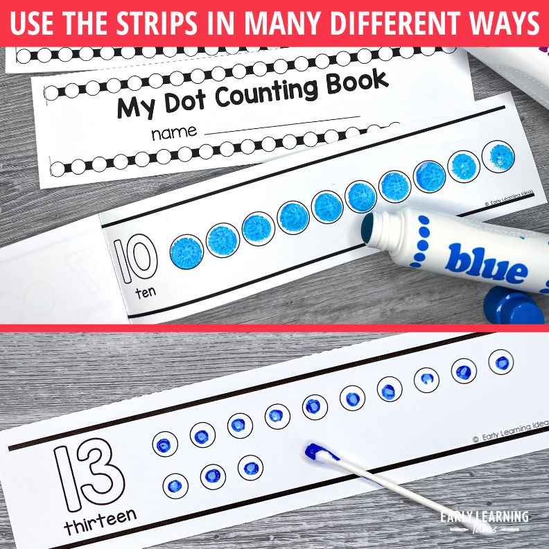 Dot Sticker Number Books – Early Learning Ideas