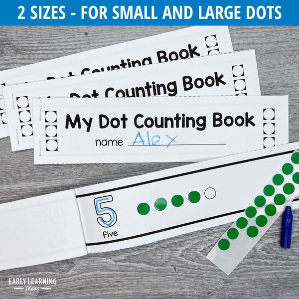 Dot Sticker Number Books – Early Learning Ideas