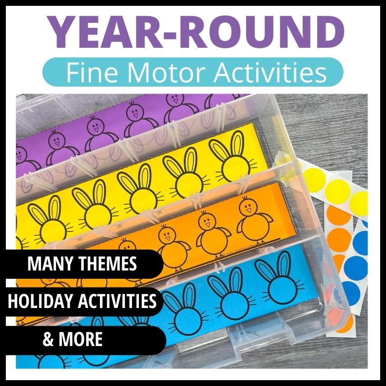 Dot Sticker Fine Motor Strips BUNDLE – Early Learning Ideas