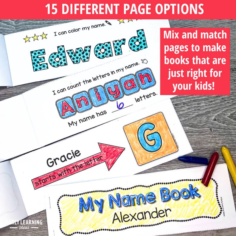 Editable Name Books – Early Learning Ideas