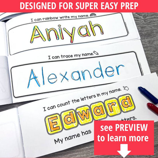 Editable Name Books – Early Learning Ideas