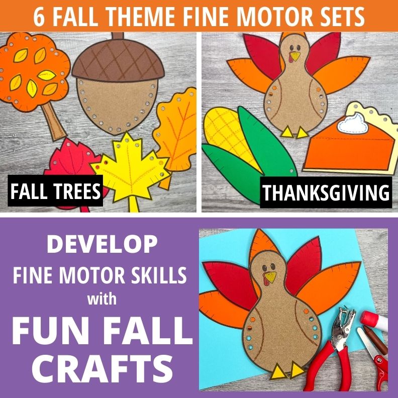 Fall Fine Motor Crafts BUNDLE – Early Learning Ideas