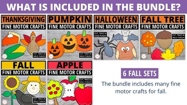 Fall Fine Motor Crafts BUNDLE – Early Learning Ideas