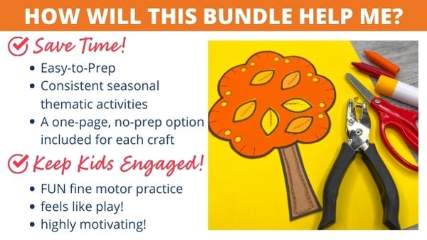 Fall Fine Motor Crafts BUNDLE – Early Learning Ideas