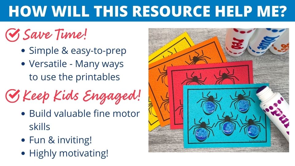 Fall Dot Sticker Fine Motor Task Cards – Early Learning Ideas