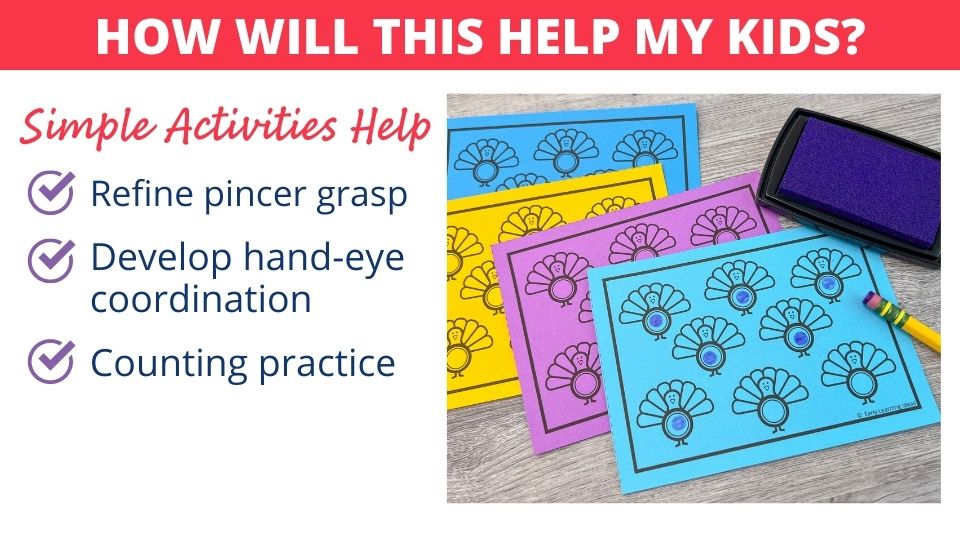 Fall Dot Sticker Fine Motor Task Cards – Early Learning Ideas