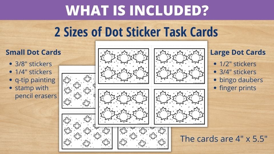 Fall Dot Sticker Fine Motor Task Cards – Early Learning Ideas