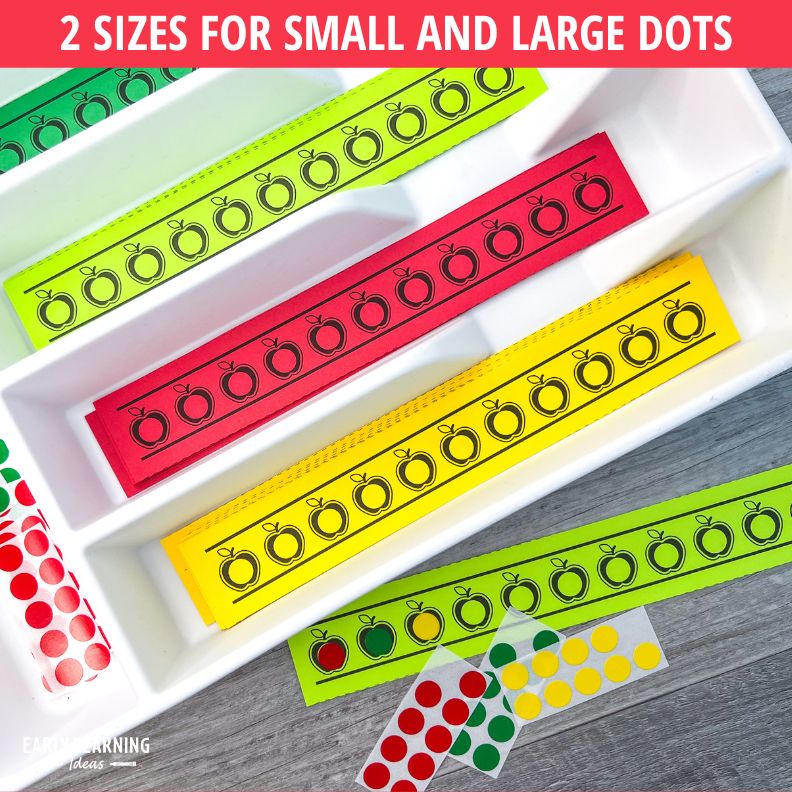Fall Dot Sticker FIne Motor Activity Strips – Early Learning Ideas